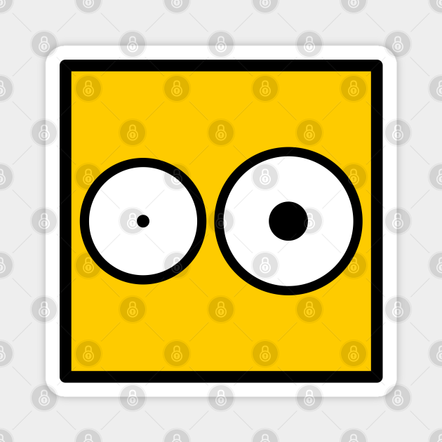 Kubi - the square emoticons - Doh, the surprised face - Emoji - Magnet ...
