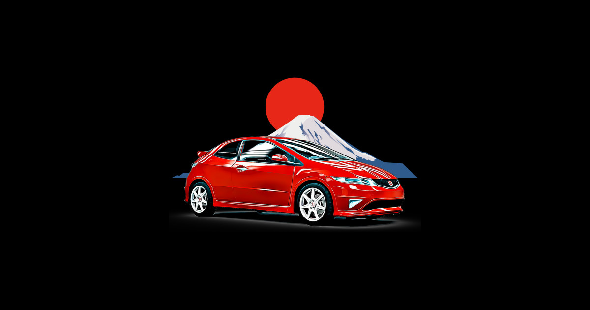FN2 Civic Fuji JDM Japan Print - Classic - Sticker | TeePublic