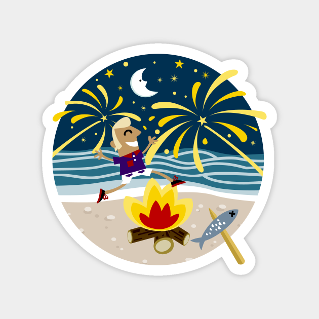 San Juan Beach Party - San Juan - Magnet | TeePublic