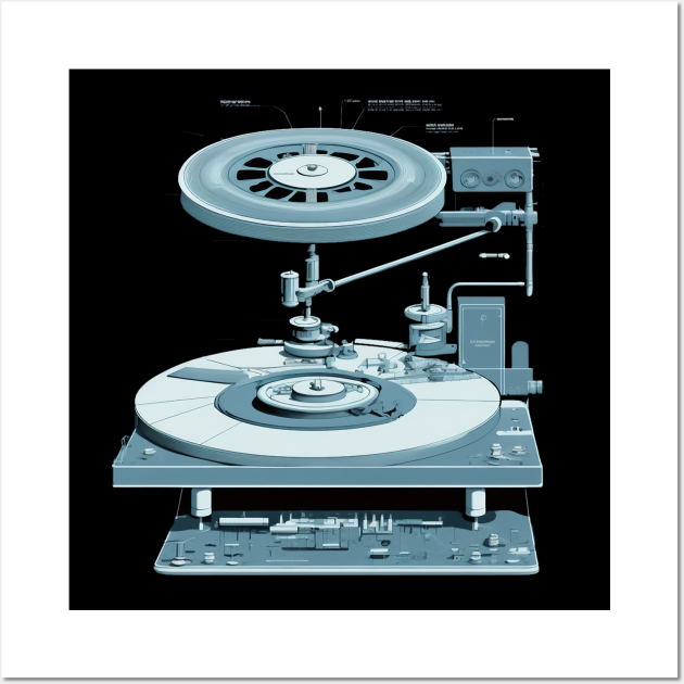 Turntable Exploded View - Turntable - Posters and Art Prints | TeePublic