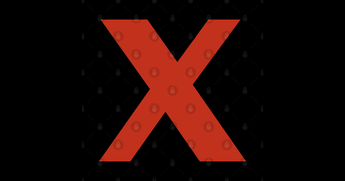 Letter x in Red Text Minimal Typography - X - T-Shirt | TeePublic