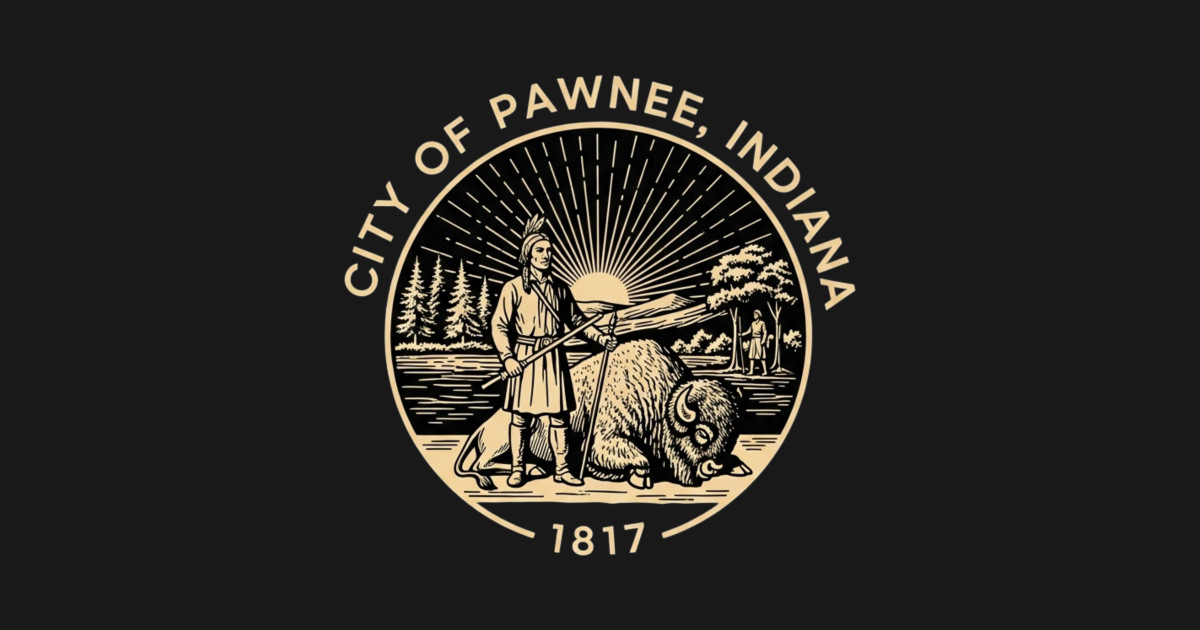 CITY OF PAWNEE INDIANA - 1817 - Native American & Bison Emblem - City ...