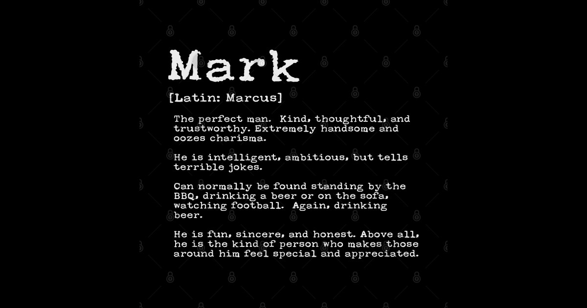 Funny Mark Names Definition Funny Mark - Mark - Posters and Art Prints ...