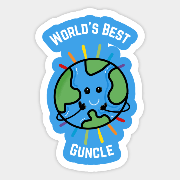 Worlds best guncle - Uncle - Sticker | TeePublic