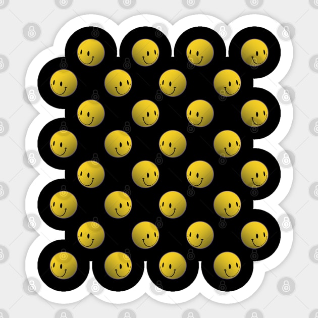 Smiley pattern - Smiley - Sticker | TeePublic