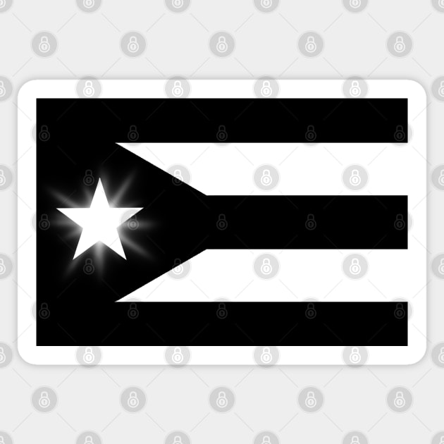 Puerto Rico black and white resistance flag - Puerto Rican Flag ...