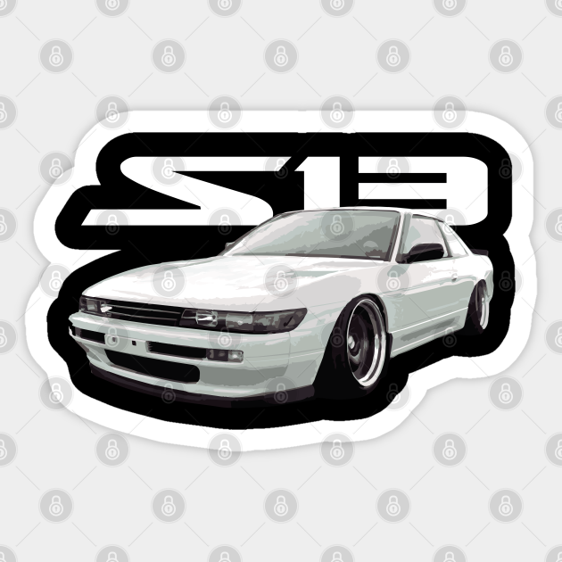 JDM s13 coupe super white 180 - Nissan 240sx - Sticker | TeePublic