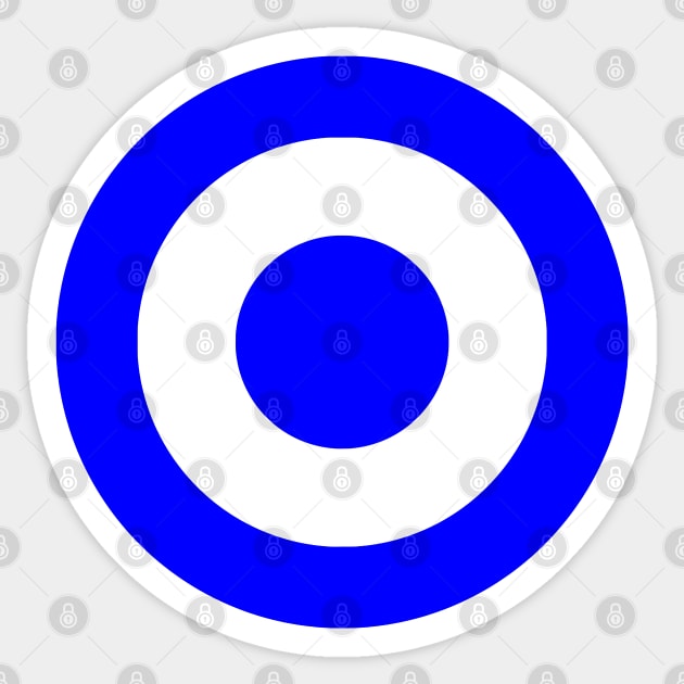 Blue and White Roundel - Blue And White - Sticker | TeePublic