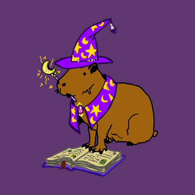 Mystical & Magical Capybara Wizard Graphic! - Capybara - T-Shirt ...