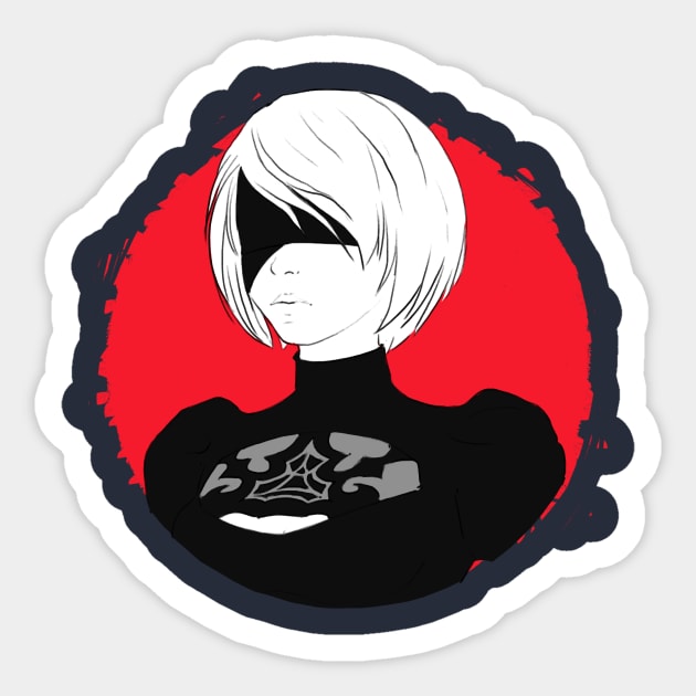 2B NieR Automata - 2b Nier Automata - Sticker | TeePublic