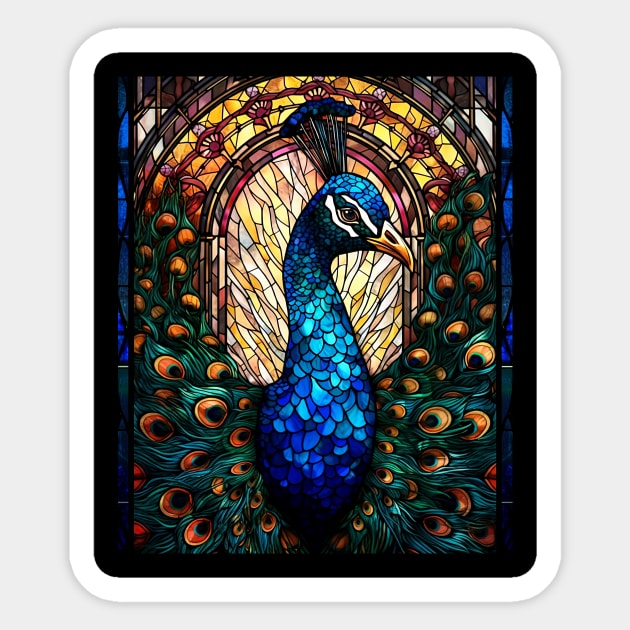 Beautiful peacock face - Peacock - Sticker | TeePublic