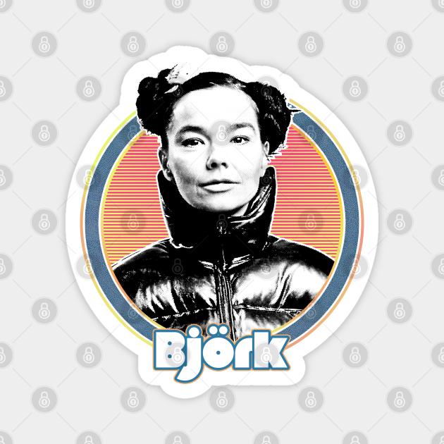 / Björk / Retro Style Fan Art Design - Bjork - Magnet | TeePublic