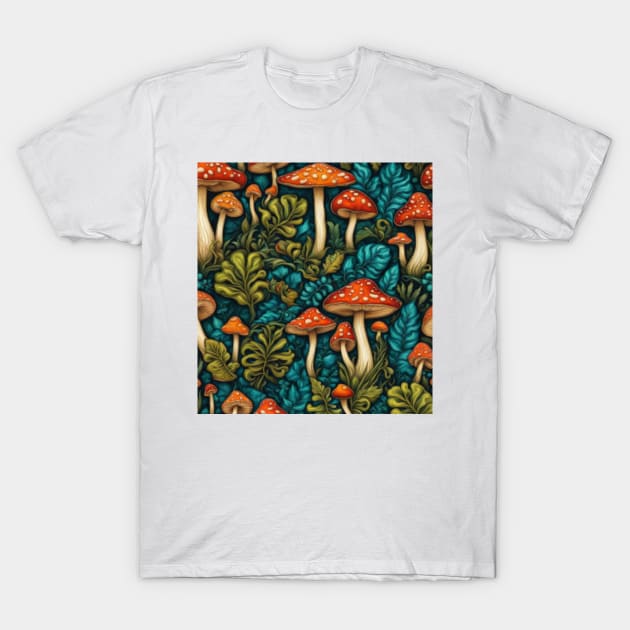 Shrooms pattern - Shrooms Pattern - T-Shirt | TeePublic