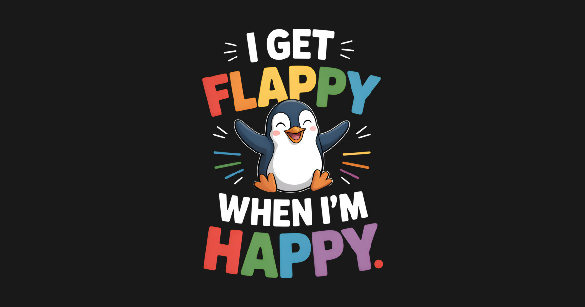 Autistic Autism ASD Stim Stimming Penguin - Autistic Autism - T-Shirt ...