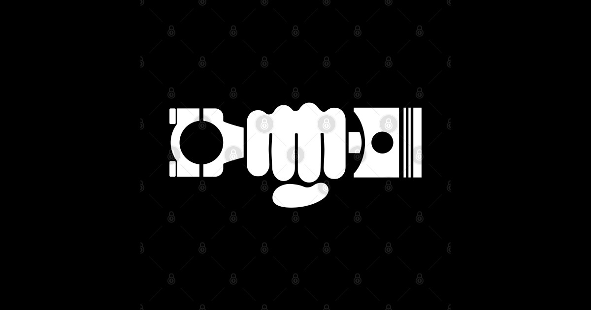 Automotive White Piston Fist Design - Automotive - Posters and Art ...