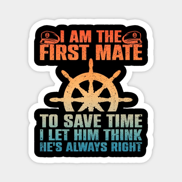 Funny First Mate For Wo Pontoon Boat Captain Boating - Funny First Mate ...