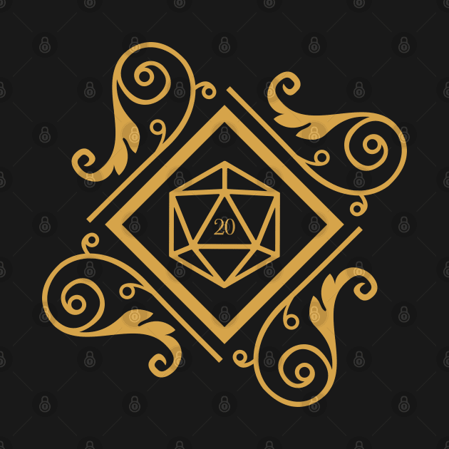 Vintage Polyhedral D20 Dice TRPG Tabletop RPG Gaming Addict - Dungeons ...