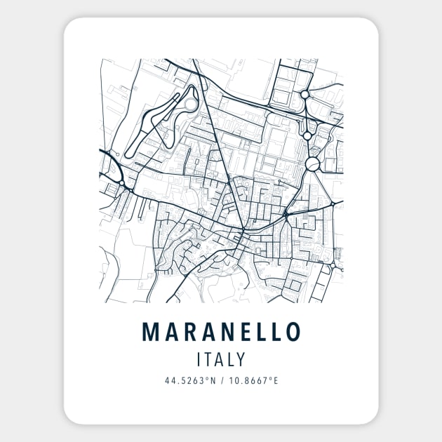 maranello simple map - Maps - Sticker | TeePublic