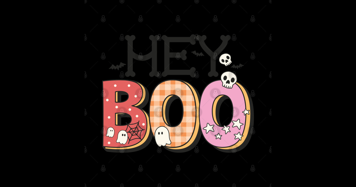 Hey Boo – Cute and Spooky Ghost Halloween Design - Hey Boo - Sticker ...