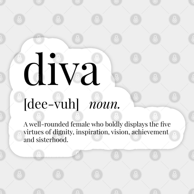 Diva Definition - Diva - Sticker | TeePublic