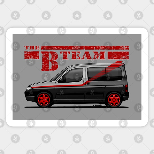 The B Team van of the real heroes! - Citroen Berlingo - Sticker | TeePublic