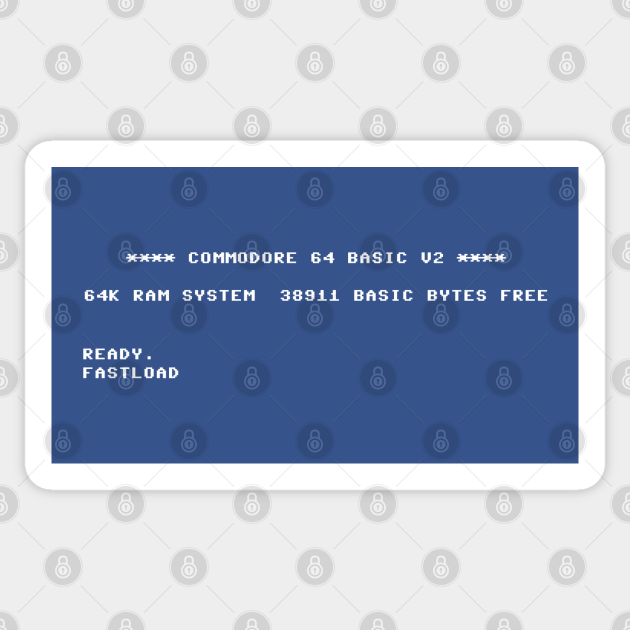 Commodore 64 Boot Screen Fastload - Commodore 64 - Sticker | TeePublic