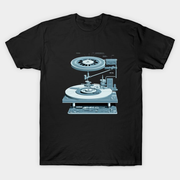 Turntable Exploded View - Turntable - T-Shirt | TeePublic