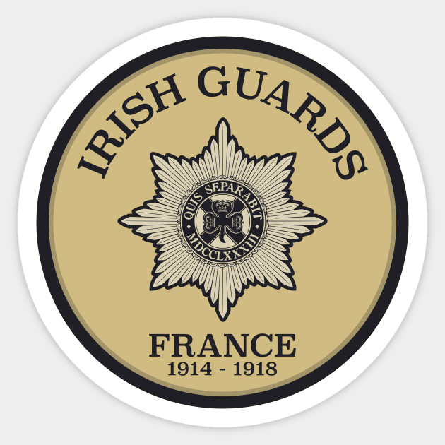 WW1 Irish Guards - British Army Foot Guards - Sticker | TeePublic