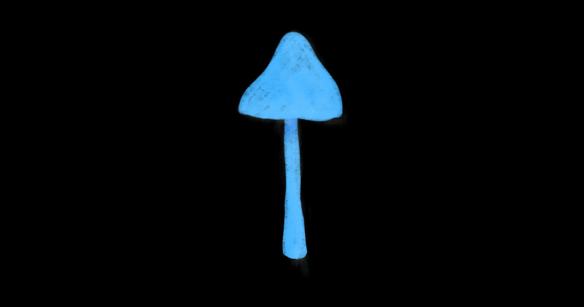 Sky Blue mushroom - Mushroom - Sticker | TeePublic