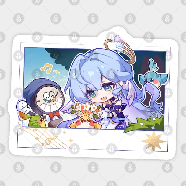 Honkai Star Rail Chibi Robin Birds - Honkai Star Rail - Sticker | TeePublic