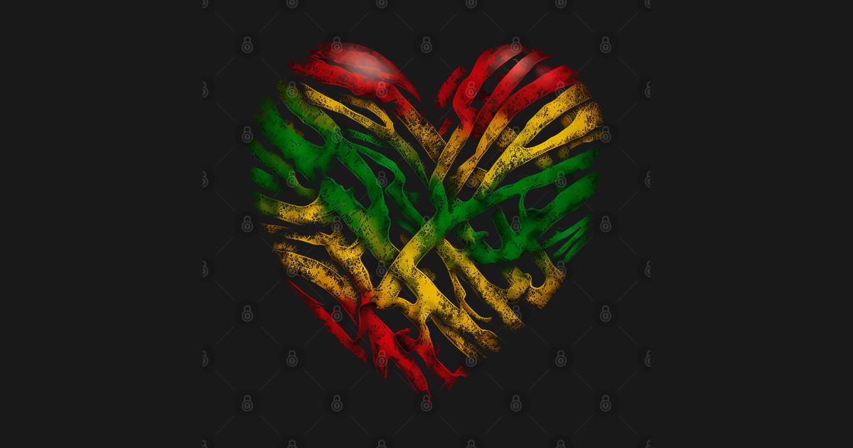 Reggae Heart - Reggae Heart - T-Shirt | TeePublic
