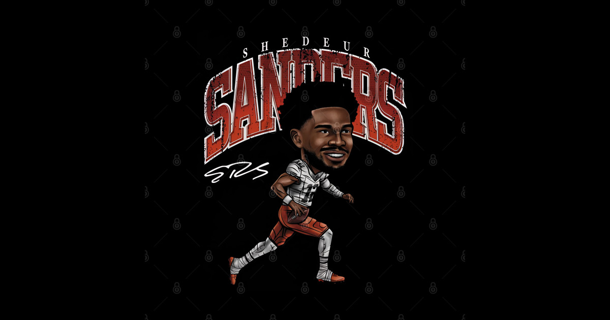 Shedeur Sanders Cleveland Cartoon - Shedeur Sanders - Sticker | TeePublic
