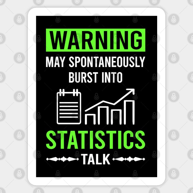 Green Warning Statistics - Statistics - Sticker | TeePublic