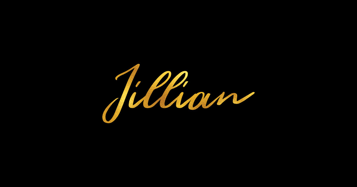 Jillian Name Hand Lettering in Faux Gold Letters - Jillian - Sticker ...