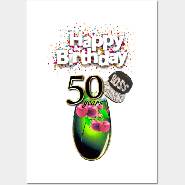 Happy 50th Birthday - 50th Birthday - Posters and Art Prints | TeePublic
