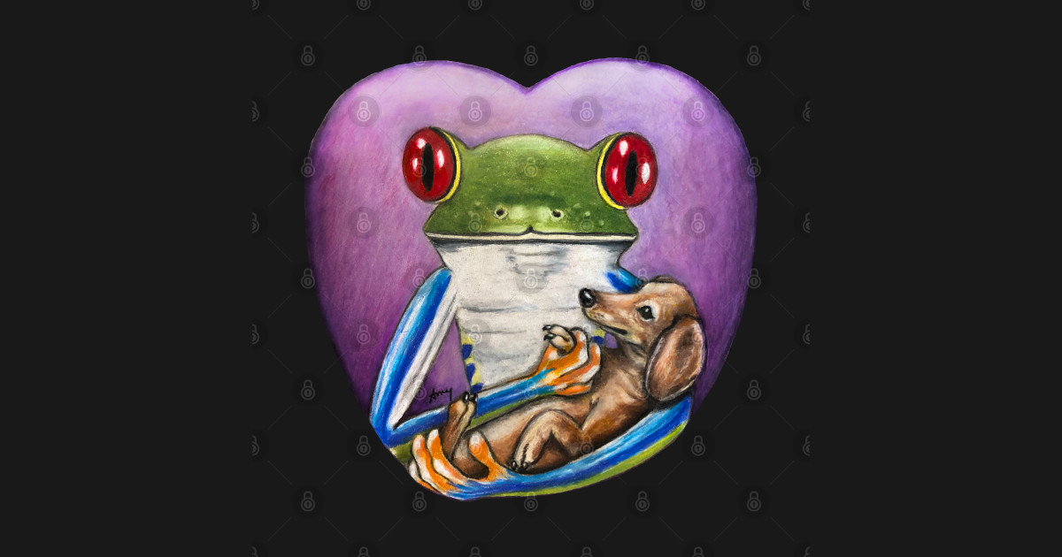 "Frog and Dog" - Frog Life collection - Frog - T-Shirt | TeePublic