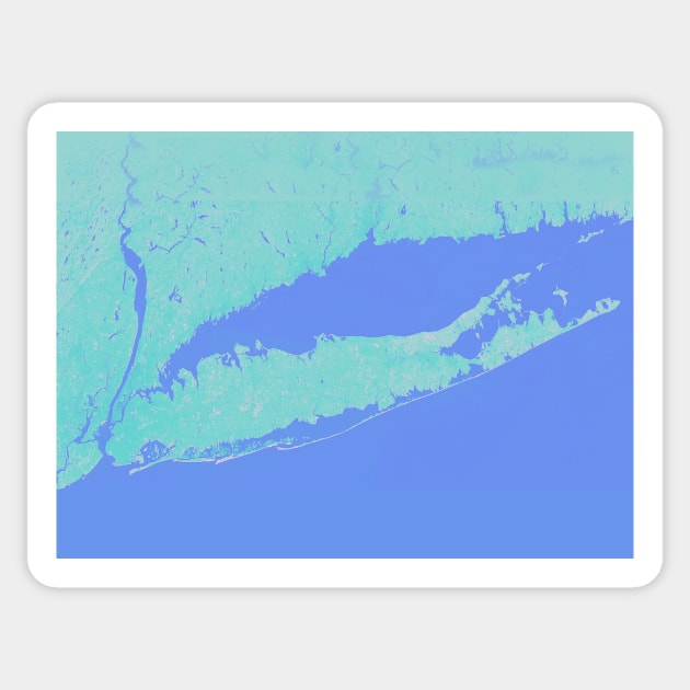 Map of Long Island - Long Island - Sticker | TeePublic