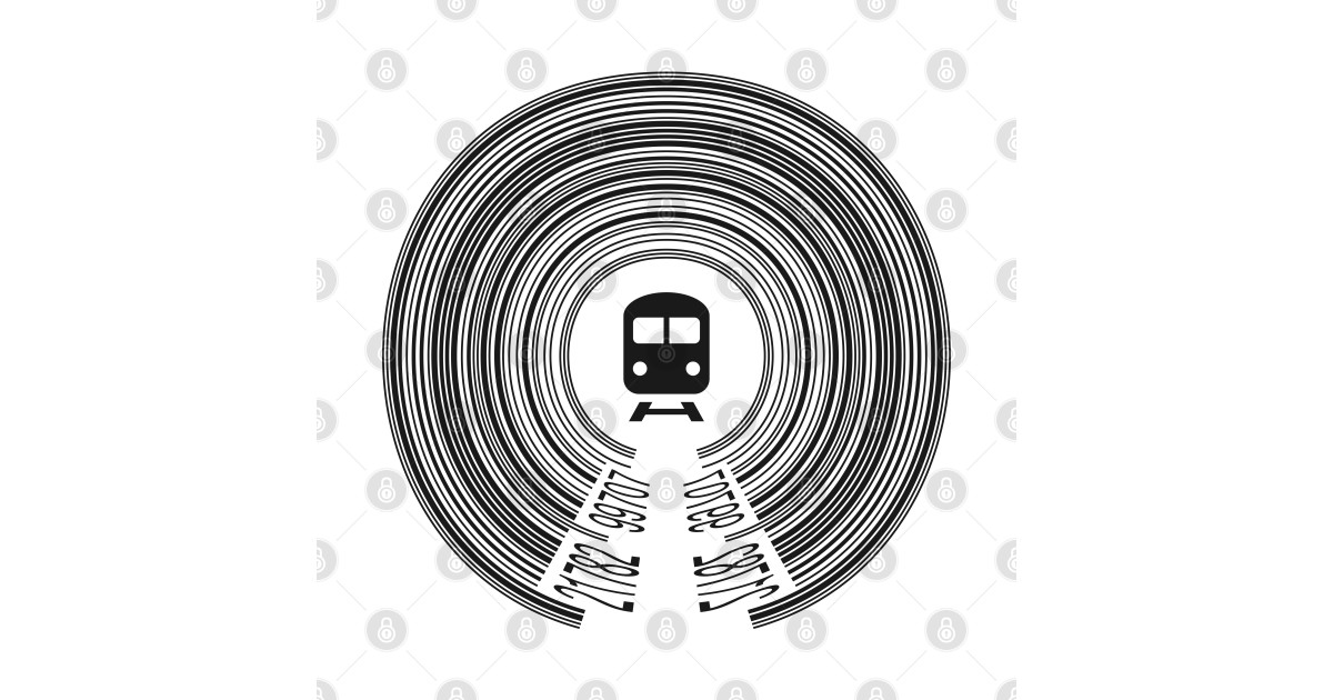 Barcode Tunnel (Train Lights) - Barcode - T-Shirt | TeePublic