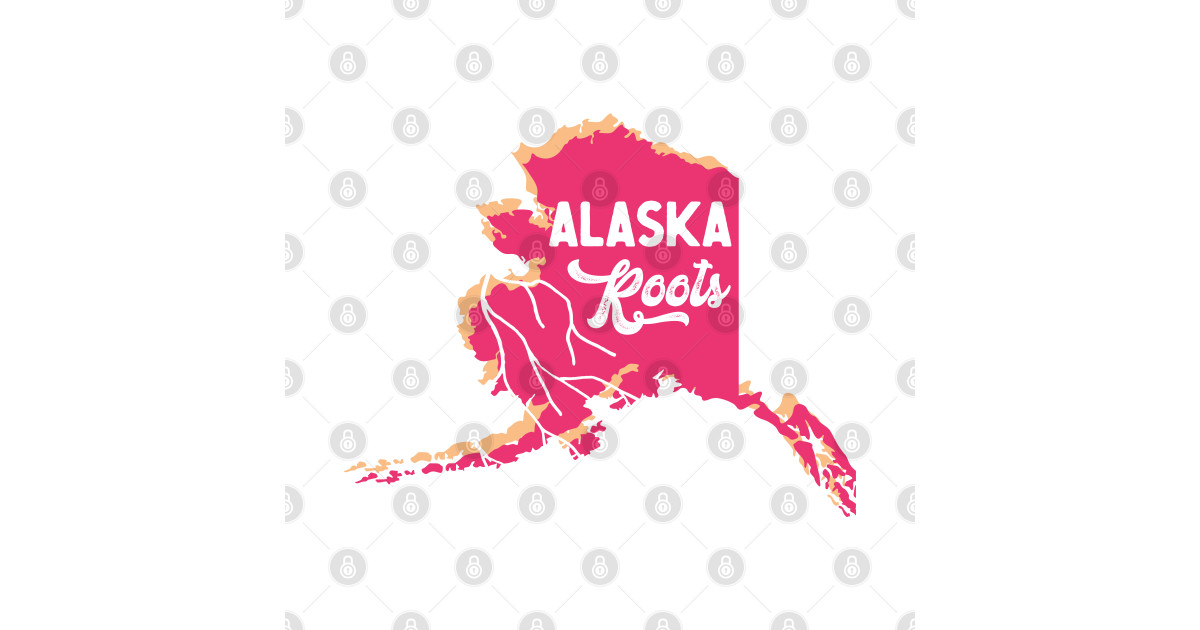 Alaska Roots - Pink & Orange - Alaska - T-Shirt | TeePublic