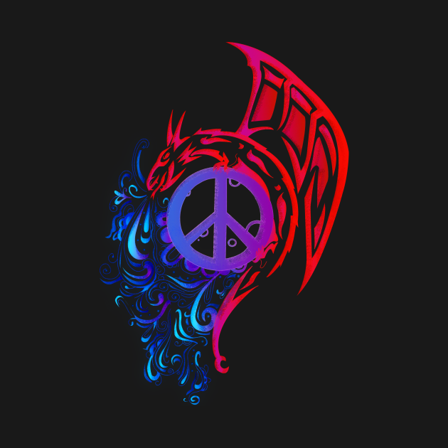 PeaceDragon - Dragon - T-Shirt | TeePublic