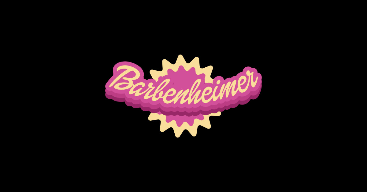 Barbenheimer Logo - Barbenheimer - Sticker | TeePublic