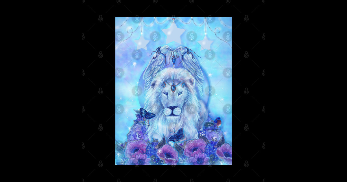 Fiercely beautiful white lion art by Renee Lavoie - Lion Artwork ...