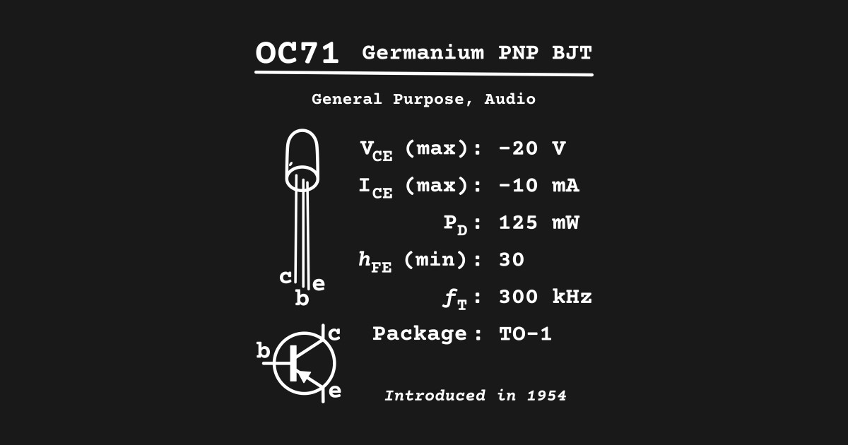 OC71 Vintage Germanium Transistor [white text] - Vintage Electronics ...