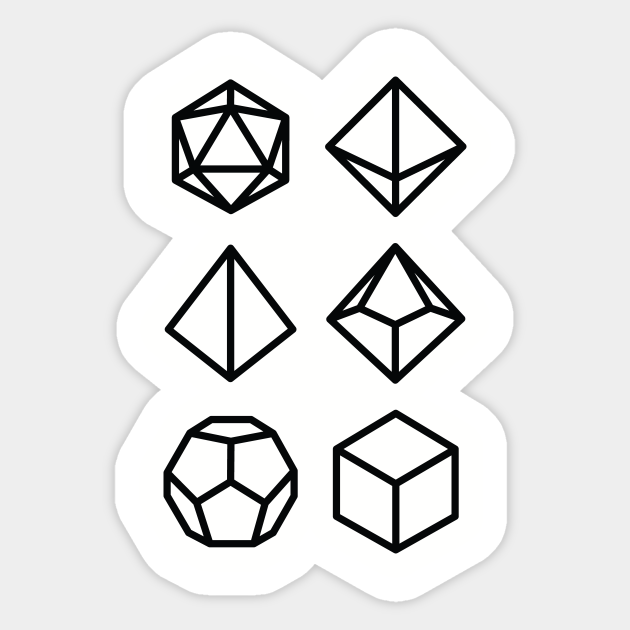 Polyhedral Dice Icons RPG D20 - Dnd - Sticker | TeePublic