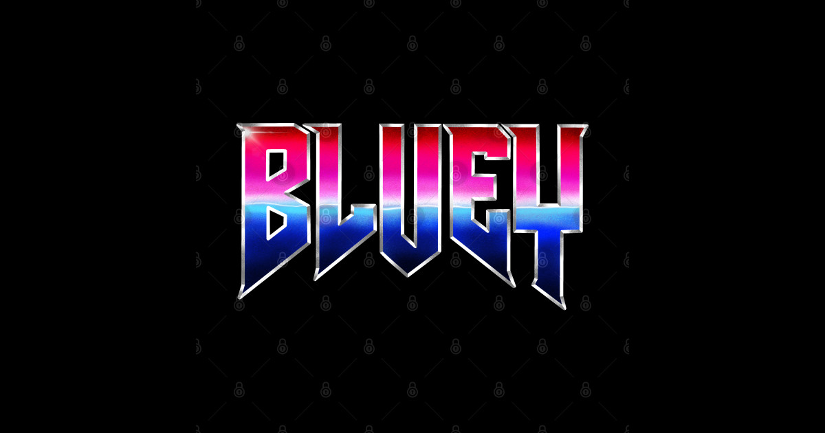 Bluey Neon - Bluey - Sticker | TeePublic