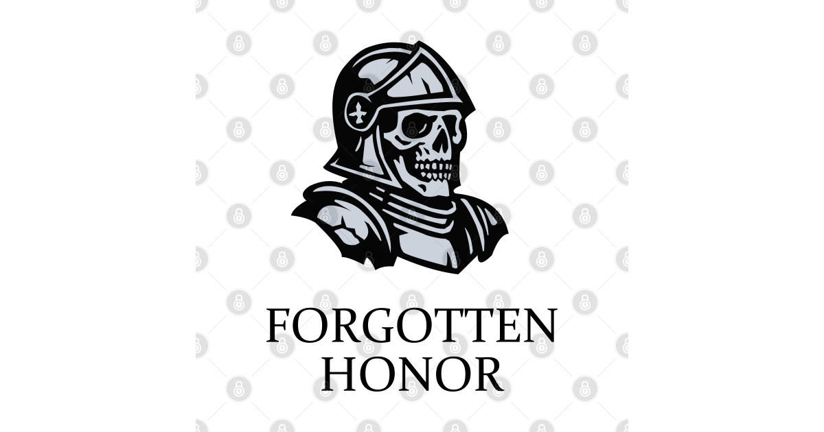 Forgotten Honor – Skeleton Knight in Gothic Helmet - Skeleton - T-Shirt ...