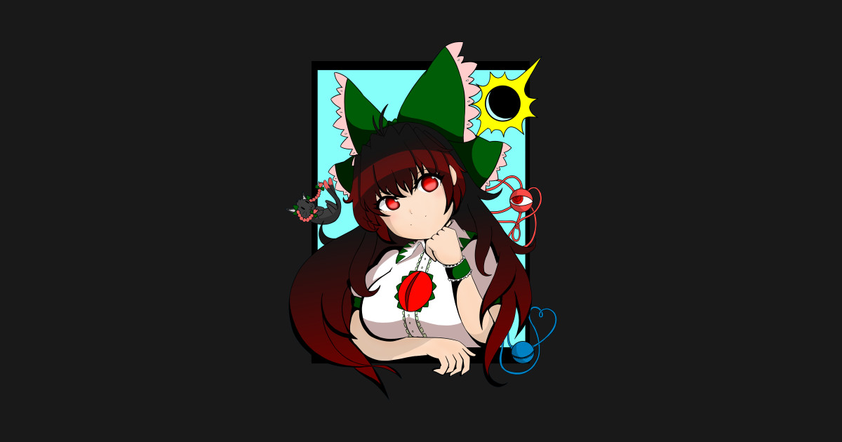Portrait Okuu - Touhou Project - Sticker | TeePublic