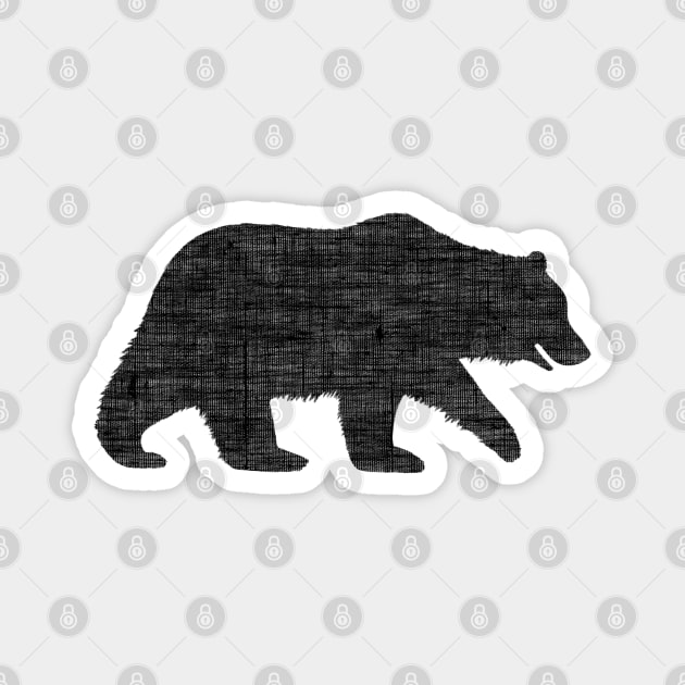 black bear silhouette pattern