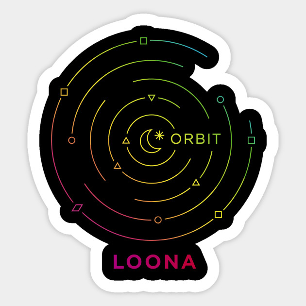 KPOP GIRLGROUP LOONA ORBIT FANDOM LOGO - Loona - Sticker | TeePublic