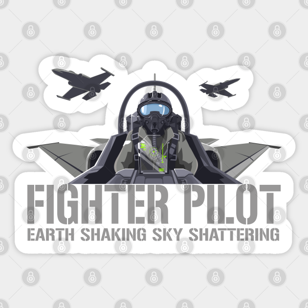 Fighter Pilot Cockpit - Fighter Pilot - Sticker | TeePublic